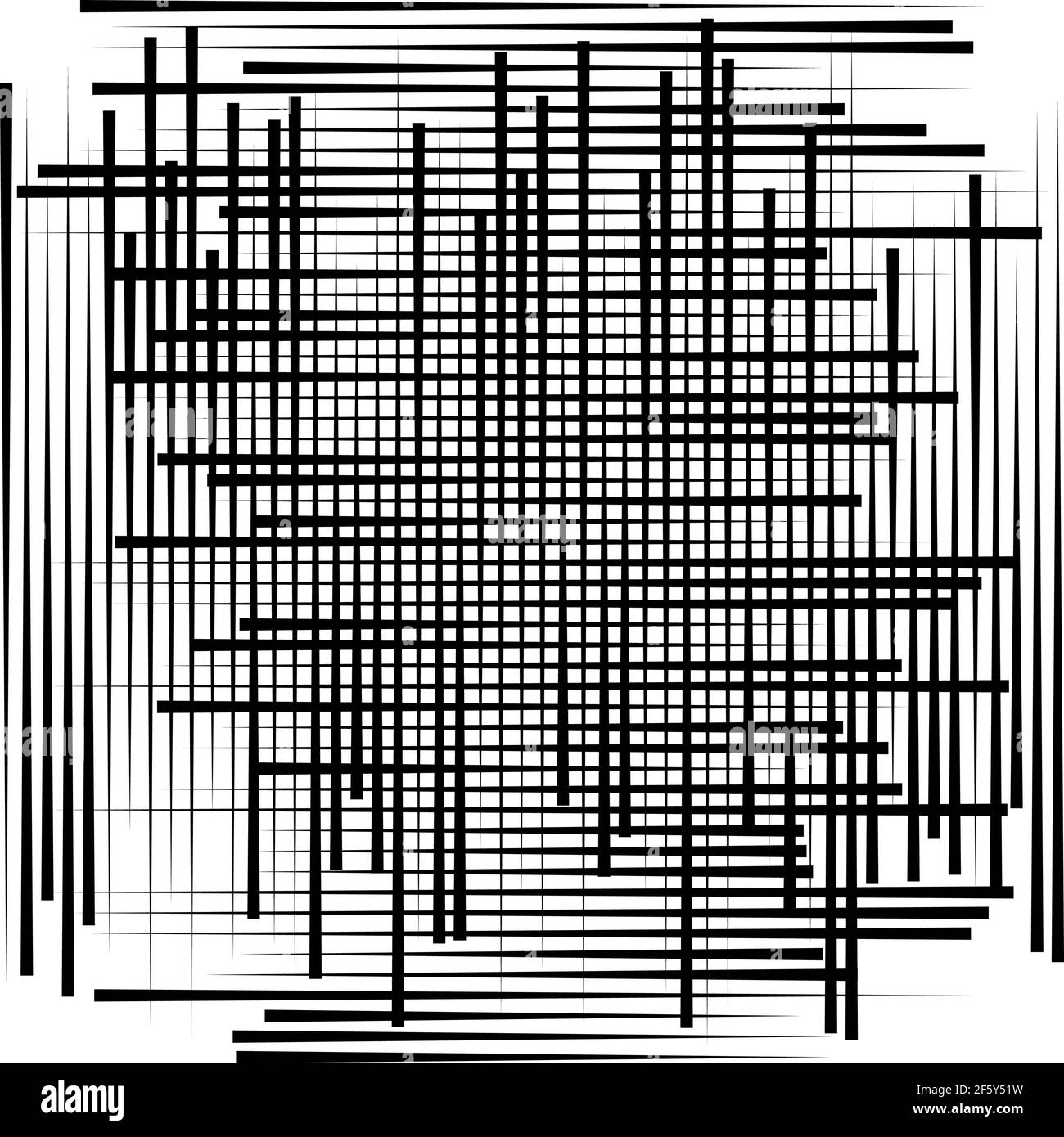 Random lines grid, mesh. Matrix, grille, grating abstract lines element ...
