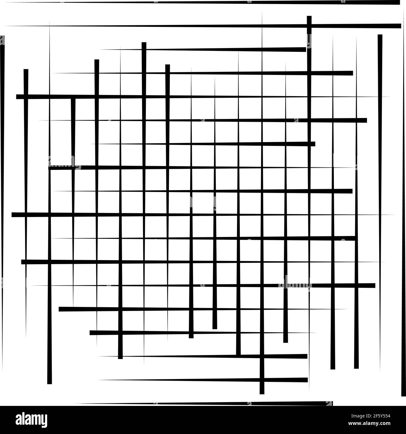 Random lines grid, mesh. Matrix, grille, grating abstract lines element ...