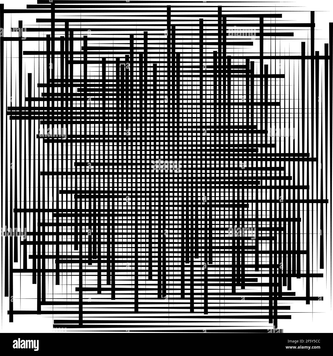Random lines grid, mesh. Matrix, grille, grating abstract lines element ...