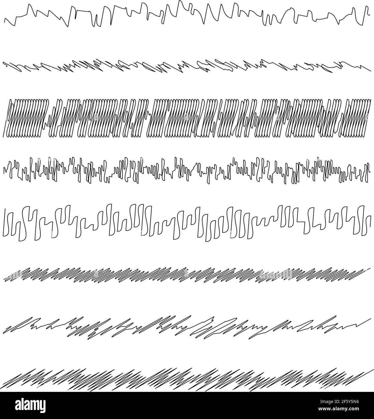 Wavy, zig-zag, criss-cross lines, stripe vector element — Stock vector ...