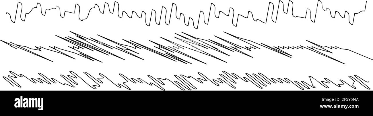 Wavy, zig-zag, criss-cross lines, stripe vector element — Stock vector ...