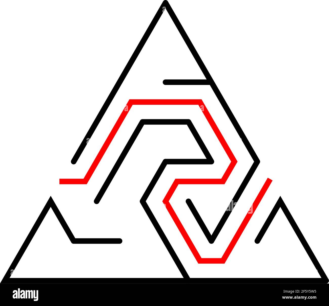 Modern, minimal geometric lines logo, icon — Stock vector illustration ...