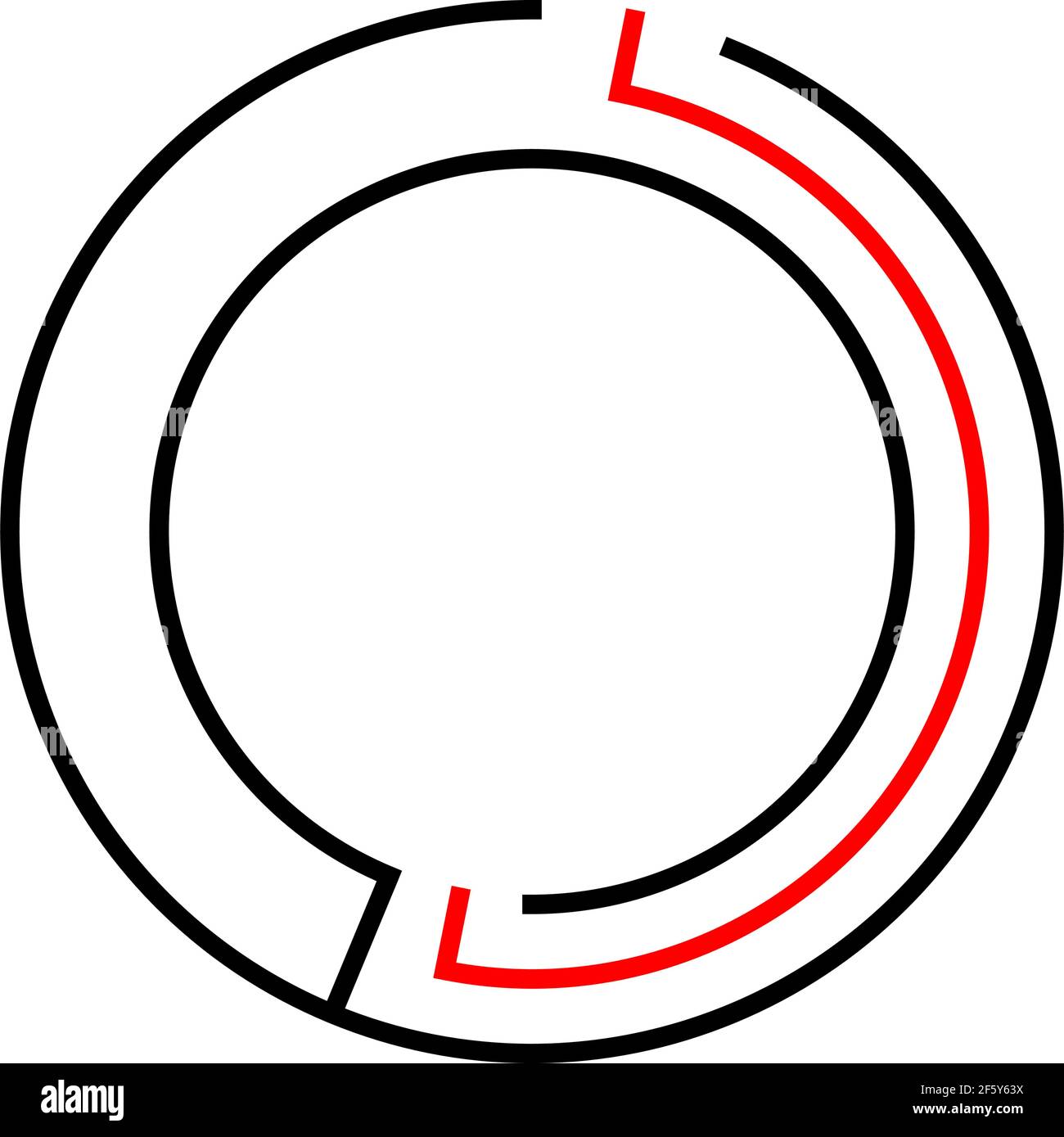 Modern, minimal geometric lines logo, icon — Stock vector illustration ...