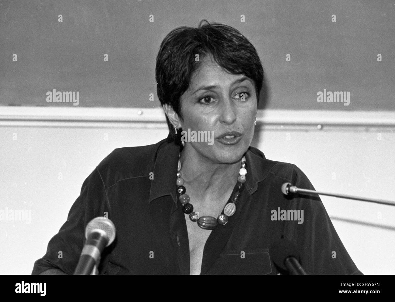 Joan Baez during a press conference on June 7, 1982. Credit: Ralph ...