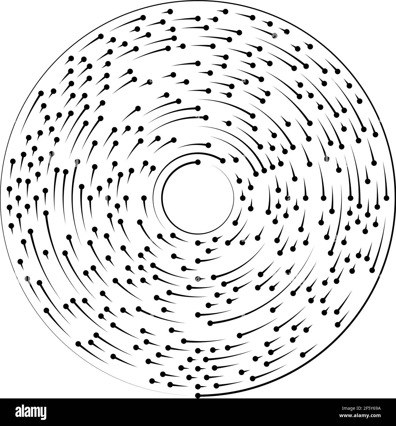 Segmented circular, concentric circle element with nodes — Stock vector illustration, Clip art ...