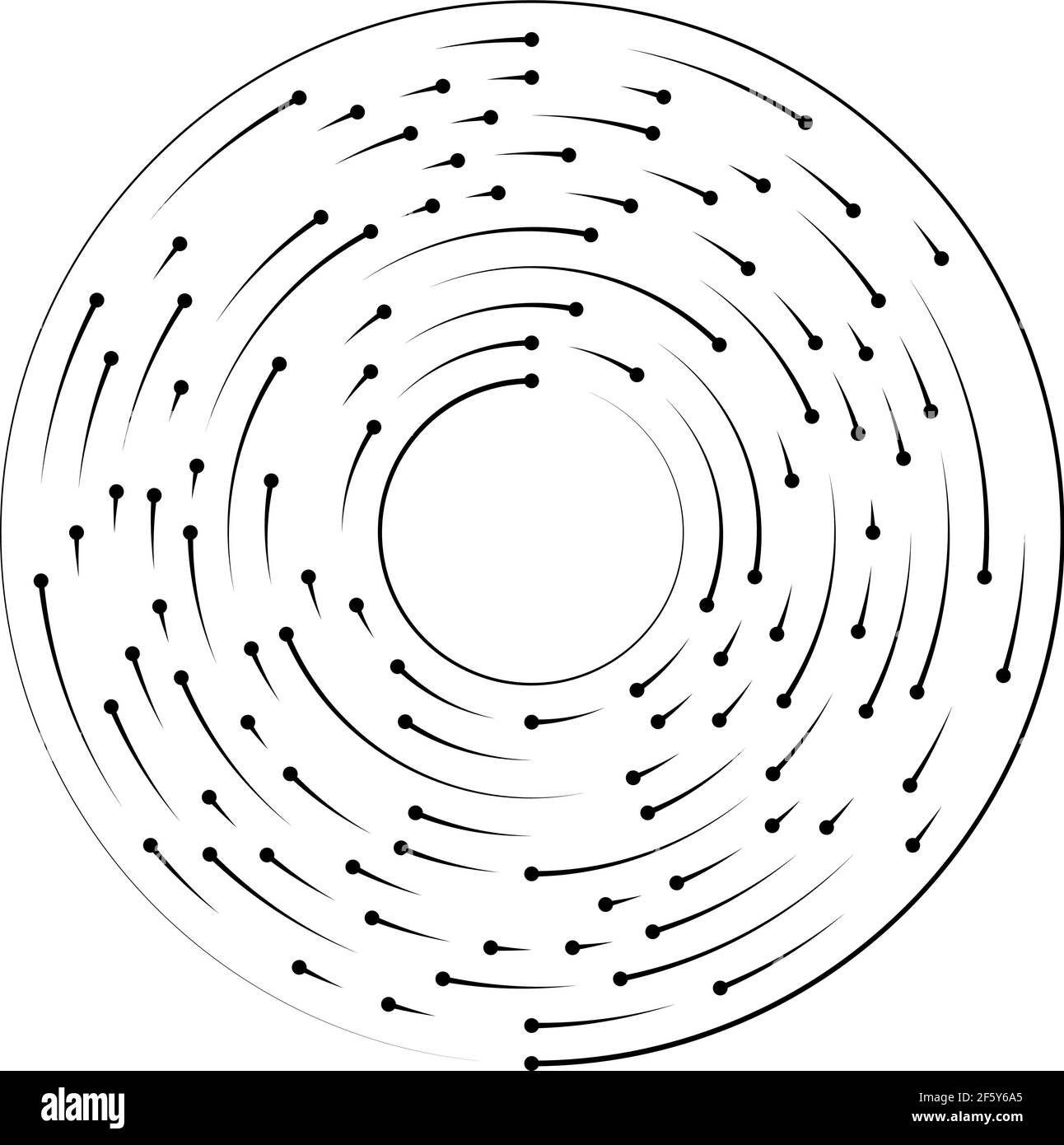 Segmented circular, concentric circle element with nodes — Stock vector ...
