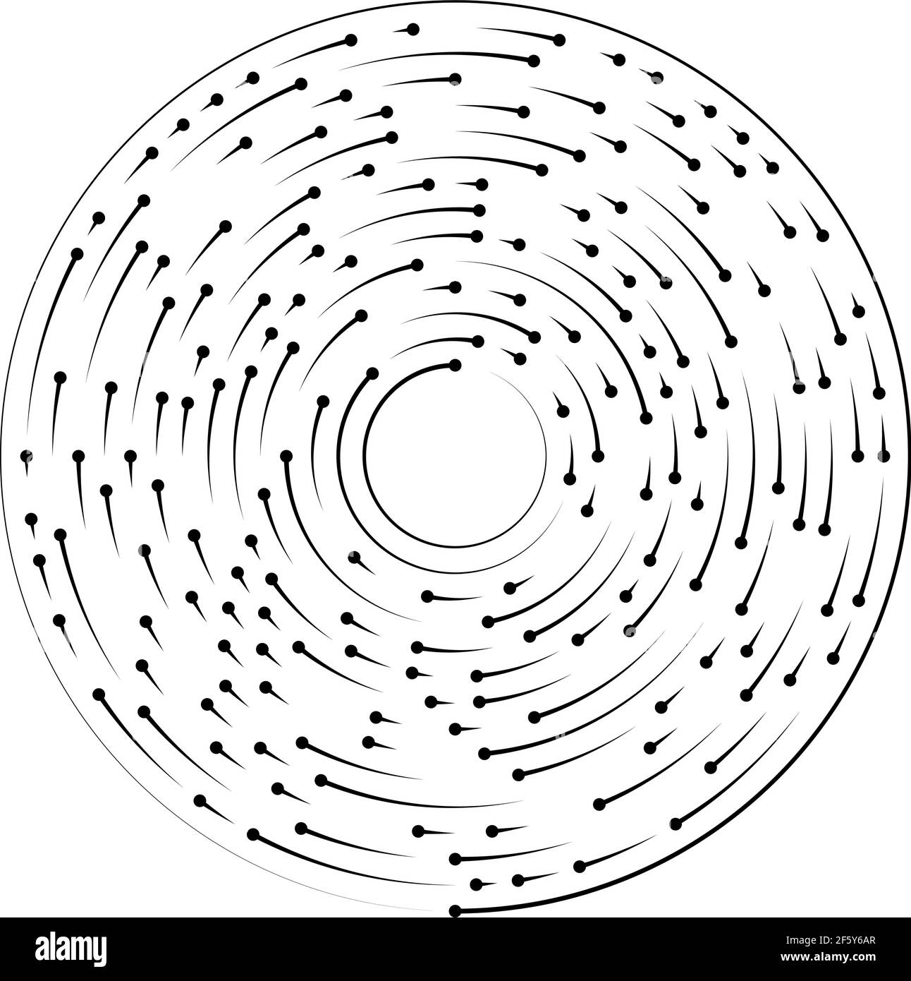 Segmented circular, concentric circle element with nodes — Stock vector illustration, Clip art ...
