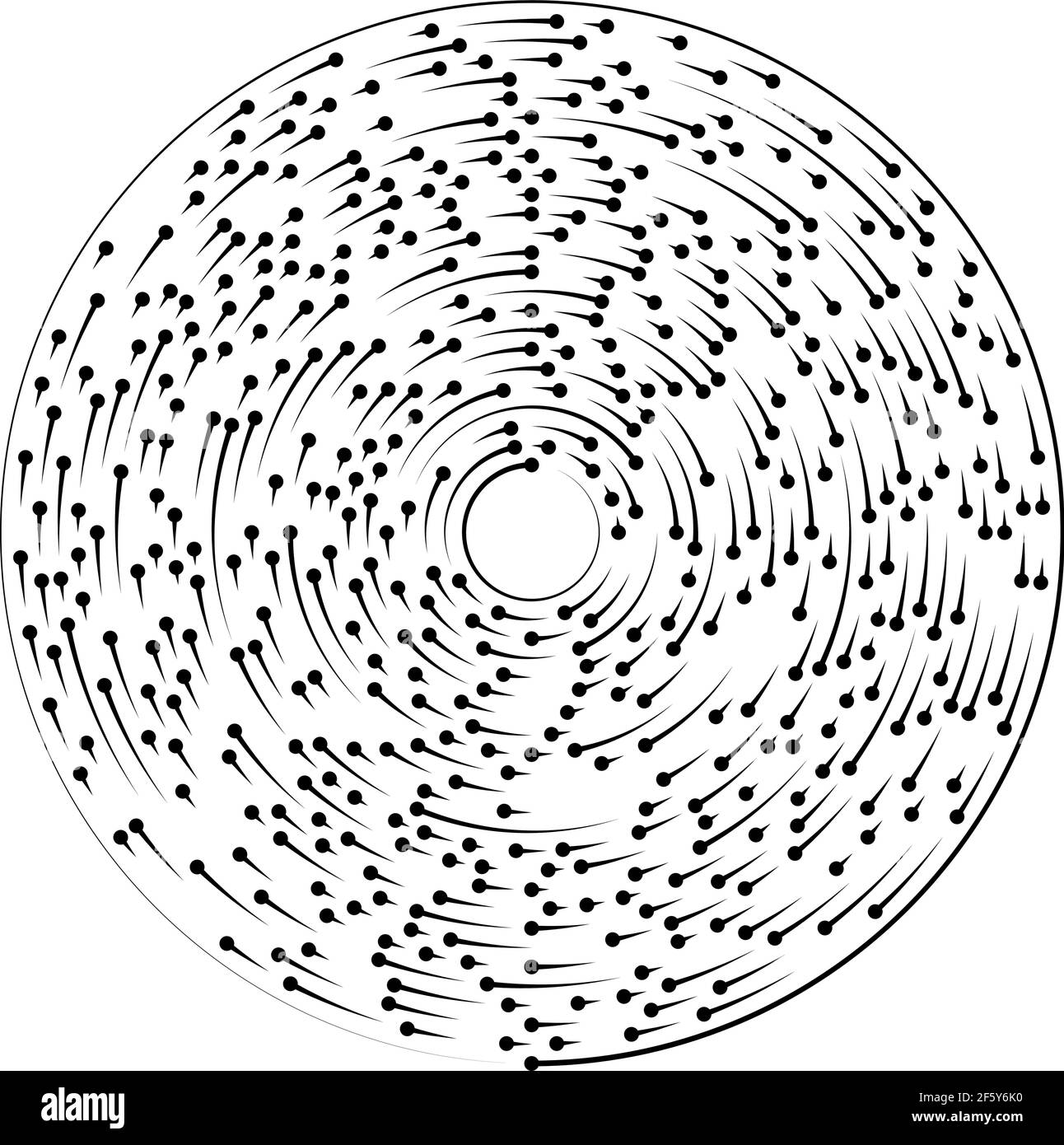 Segmented circular, concentric circle element with nodes — Stock vector ...