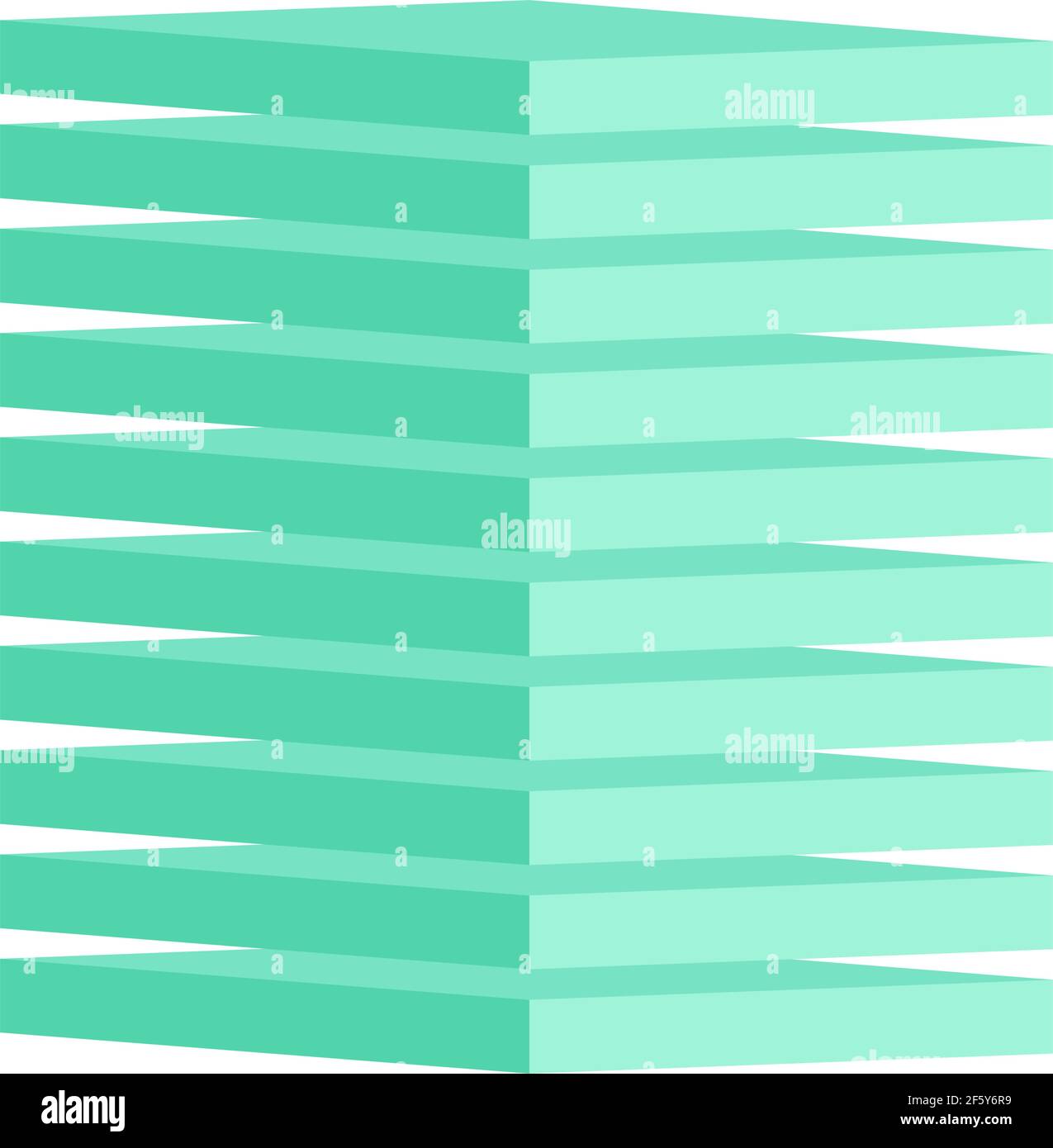 Tall vertical 3d stack, layers, tiers tower icon, symbol – Stock vector ...