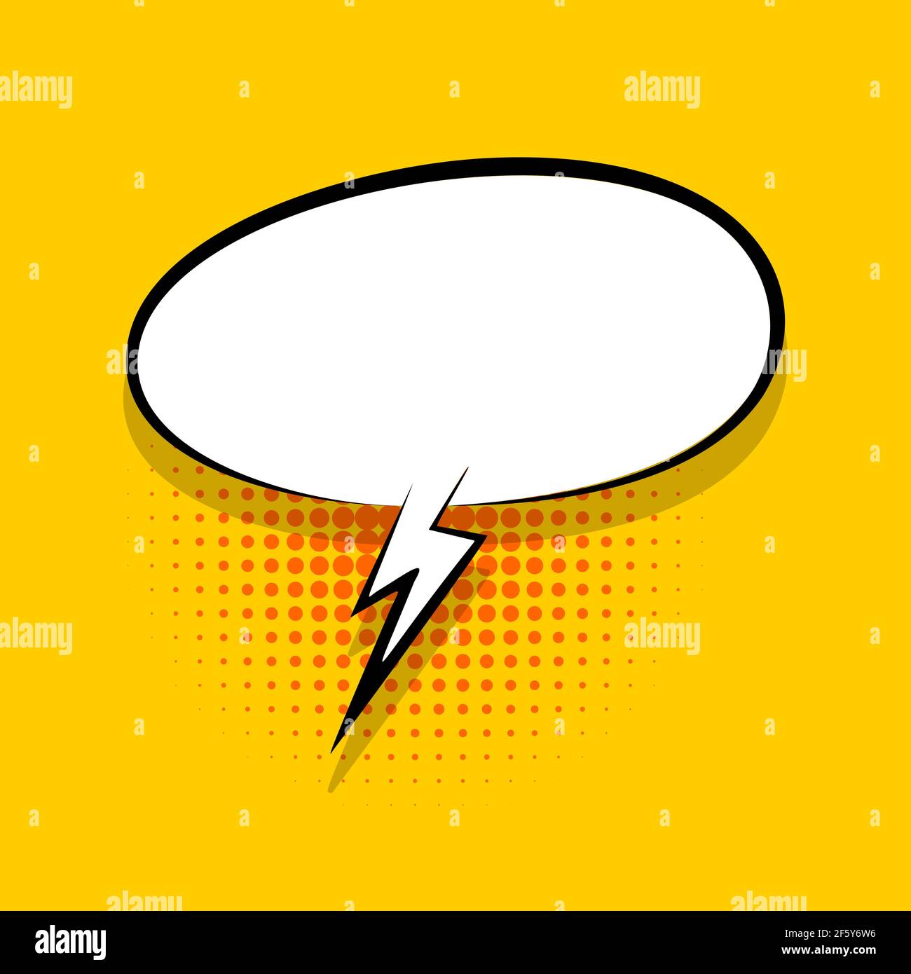 Comics speech bubble for text pop art design. White empty dialog cloud ...