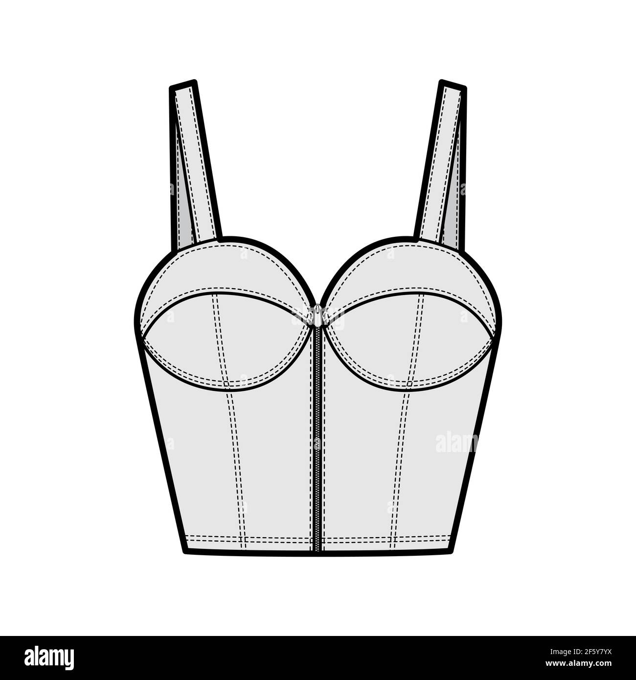Strapless crop top Stock Vector Images - Alamy