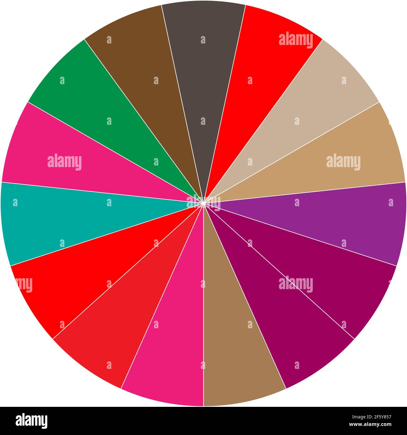 Segmented circle pie graph, pie chart infographics, presentation template design element from 1 ...