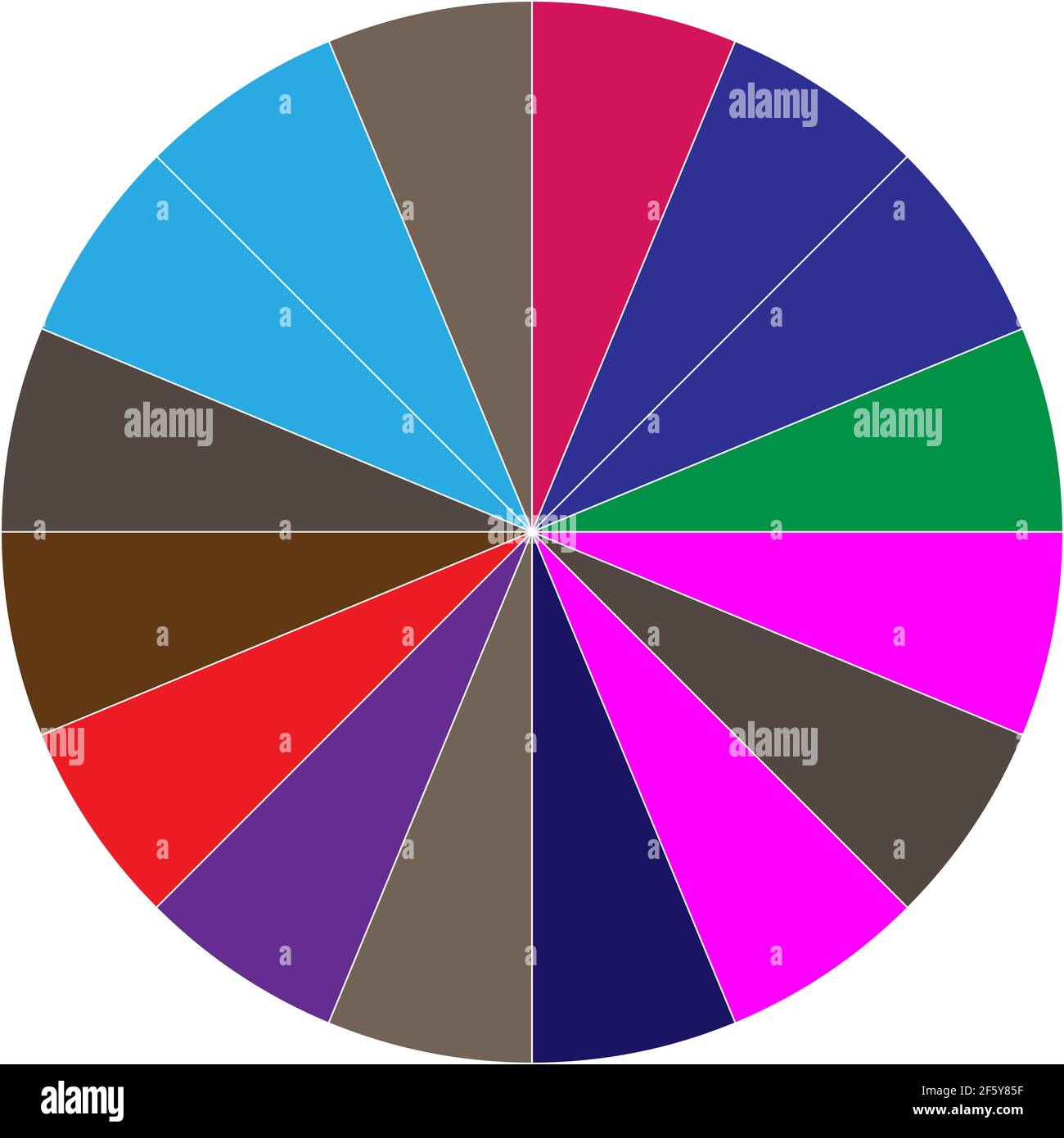 Segmented circle pie graph, pie chart infographics, presentation template design element from 1 ...