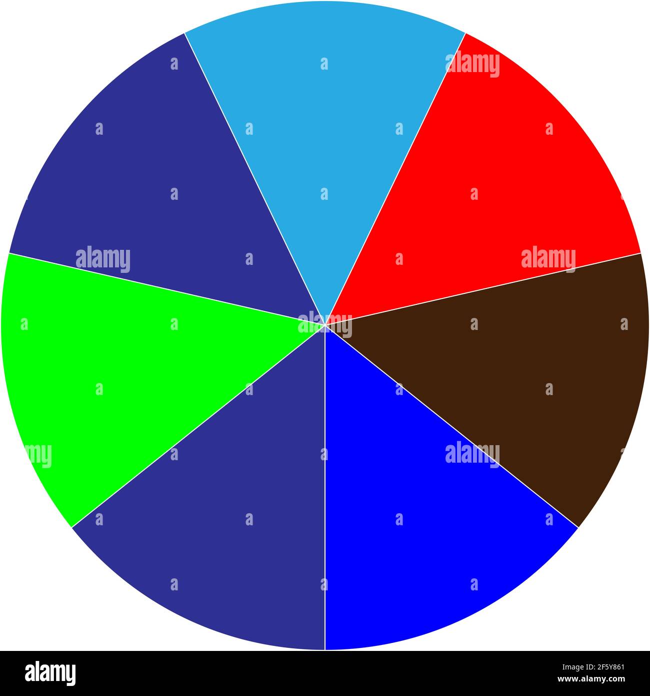 Segmented circle pie graph, pie chart infographics, presentation template design element from 1 ...
