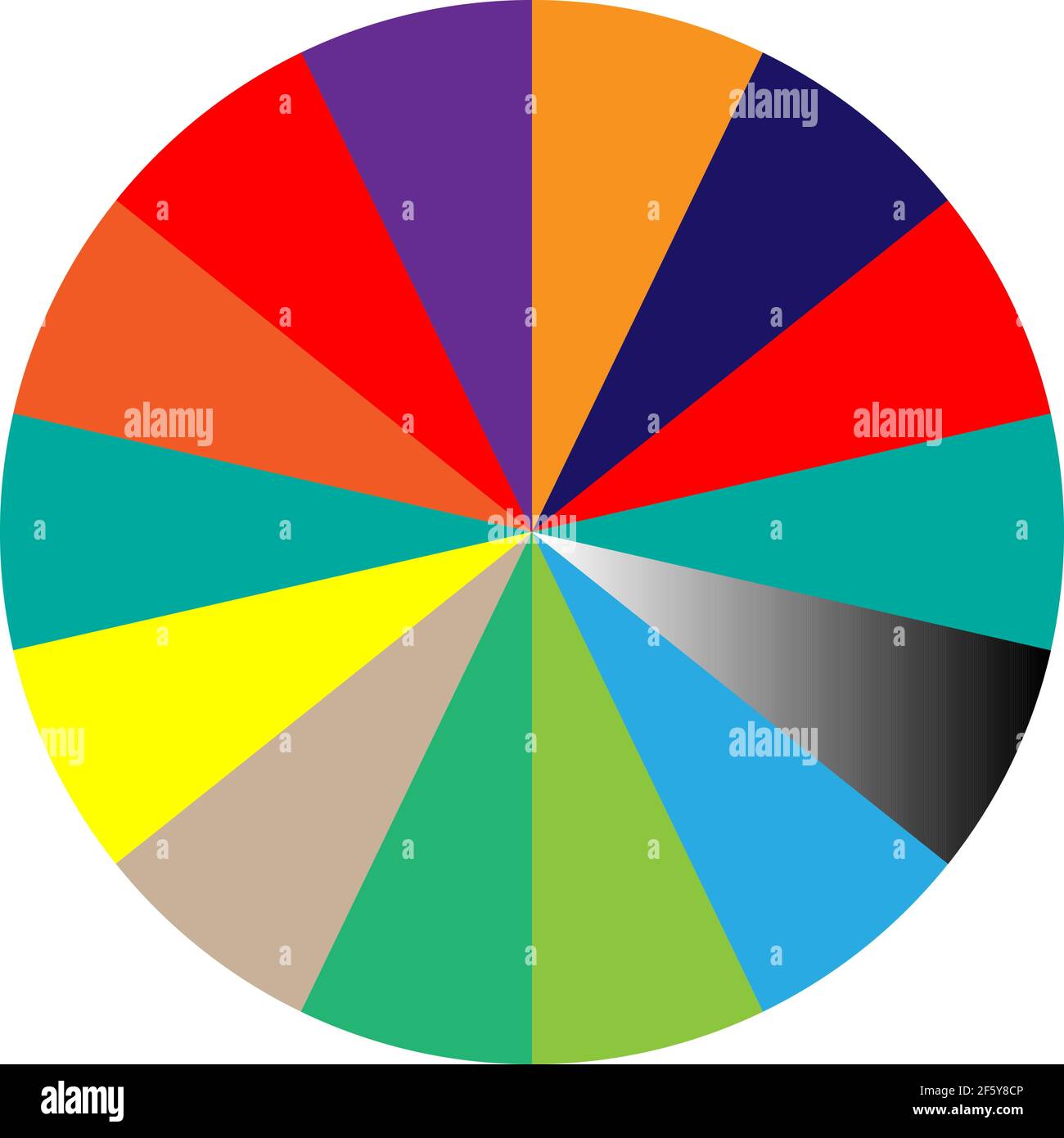 Segmented circle pie graph, pie chart infographics, presentation ...