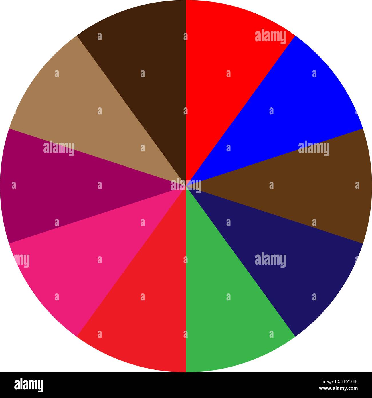 Segmented circle pie graph, pie chart infographics, presentation template design element from 1 ...