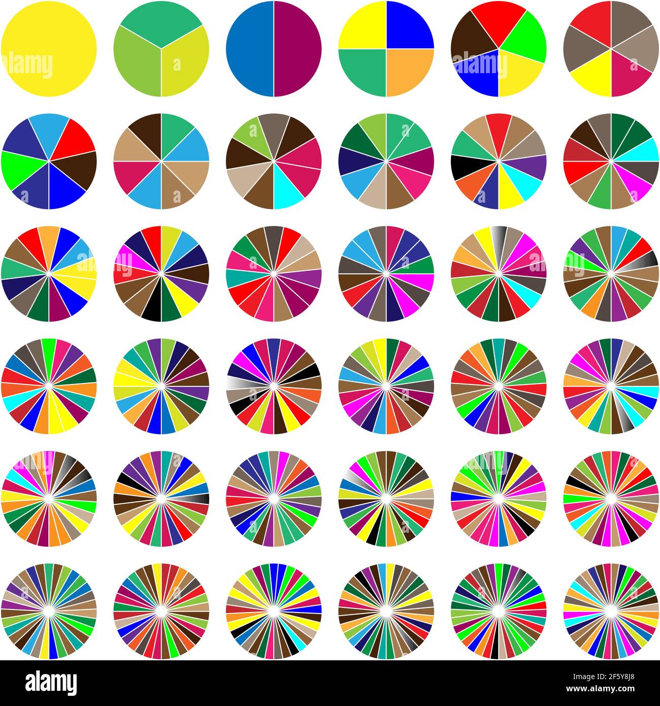 Segmented circle pie graph, pie chart infographics, presentation ...