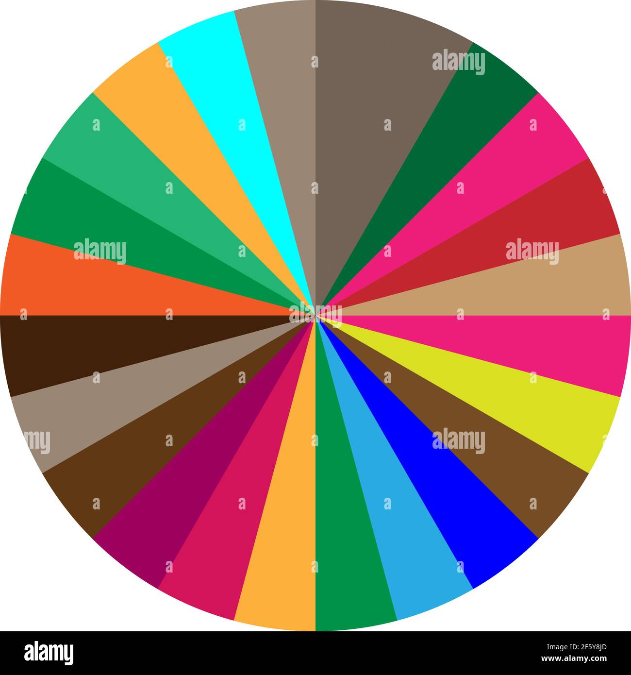 Segmented circle pie graph, pie chart infographics, presentation template design element from 1 ...