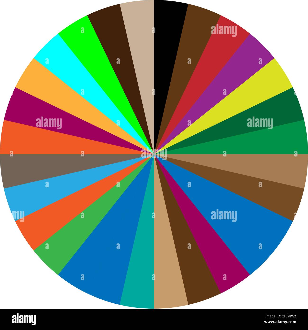 Segmented circle pie graph, pie chart infographics, presentation template design element from 1 ...