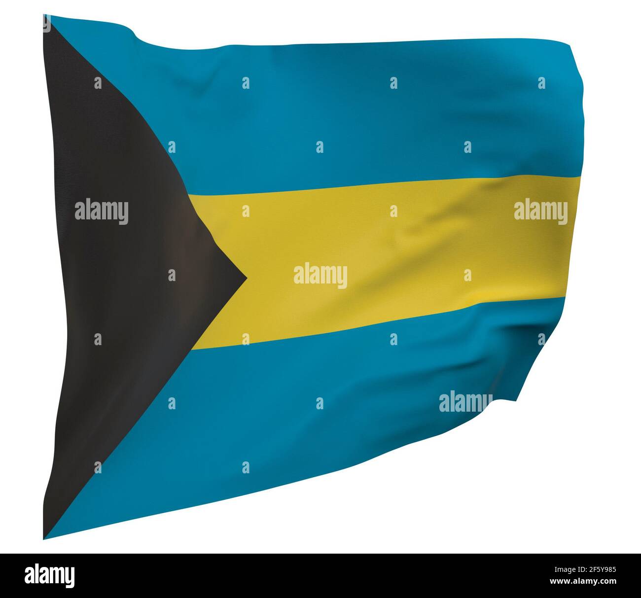 Bahamas flag isolated. Waving banner. National flag of Bahamas Stock ...