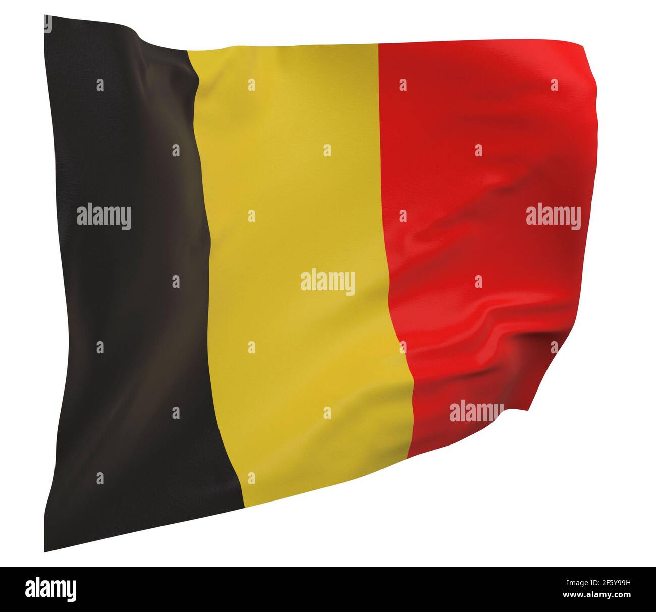 Belgium flag isolated. Waving banner. National flag of Belgium Stock ...