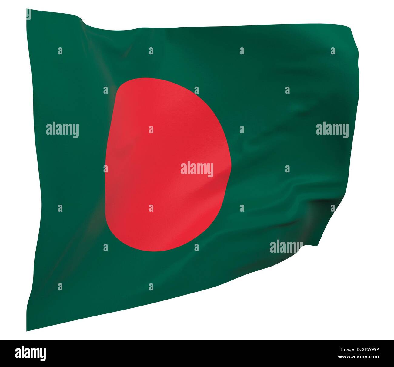 Bangladesh flag isolated. Waving banner. National flag of Bangladesh ...