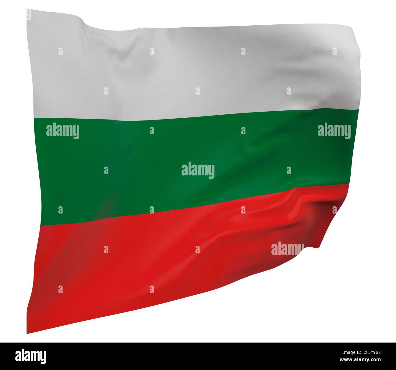 Bulgaria flag isolated. Waving banner. National flag of Bulgaria Stock ...