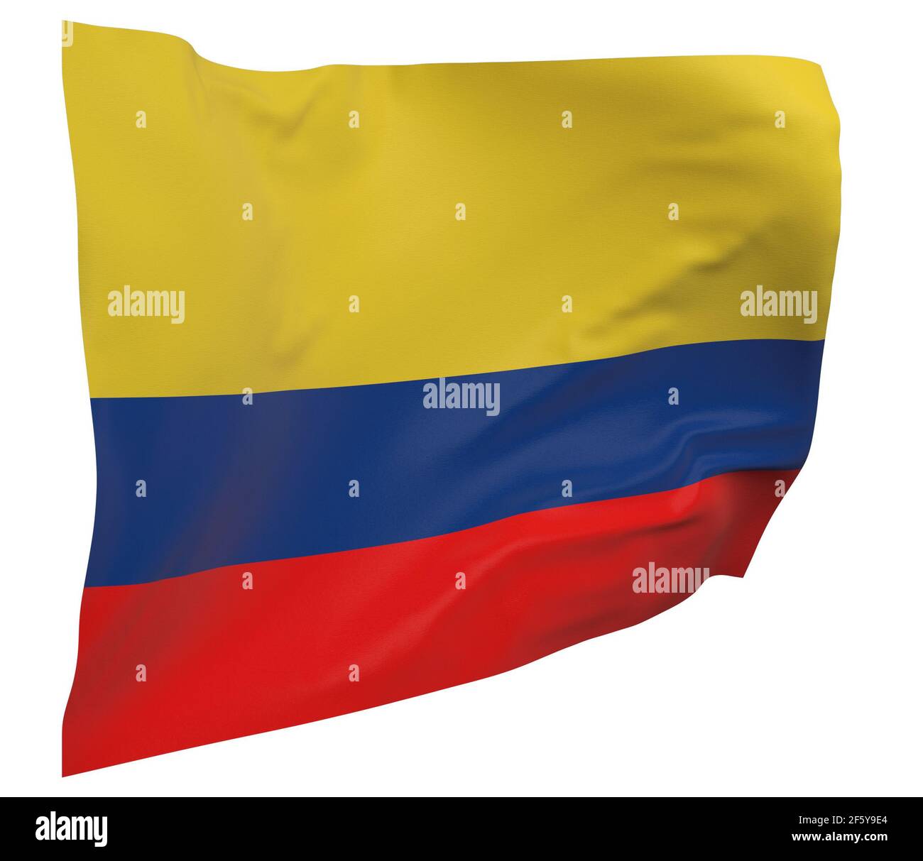 Colombia flag isolated. Waving banner. National flag of Colombia Stock ...