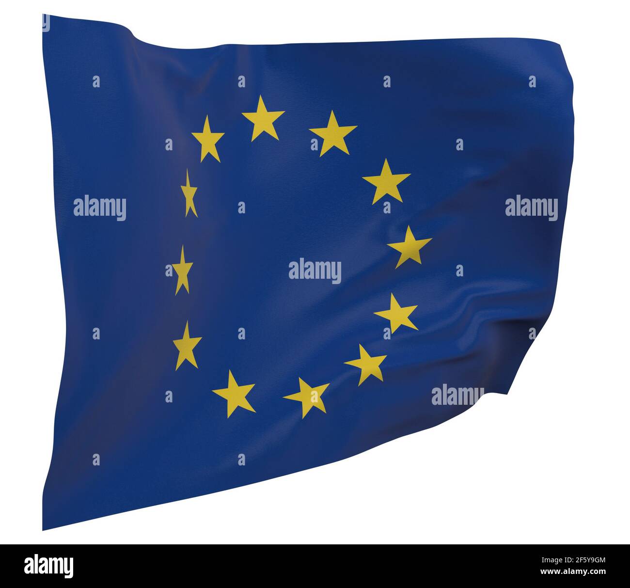 EU flag isolated. Waving banner. Europe flag Stock Photo - Alamy