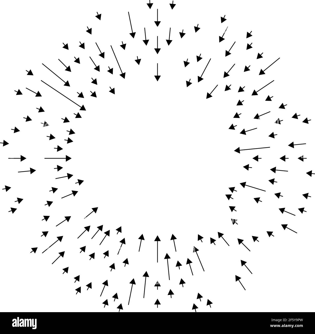 Arrows Pointing Inward Logo