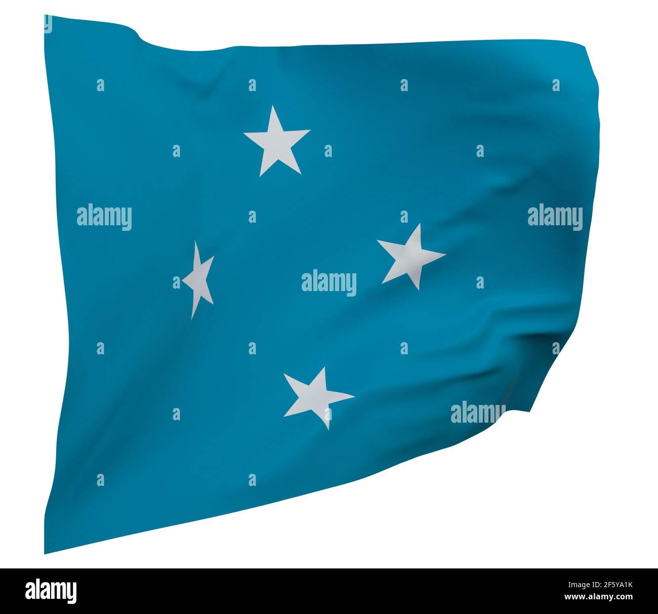 Micronesia flag isolated. Waving banner. National flag of Micronesia ...