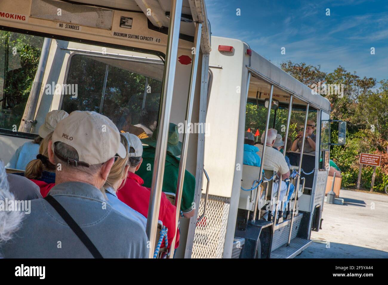 A ranger lectures a tram tour at Shark Valley in Everglades National ...