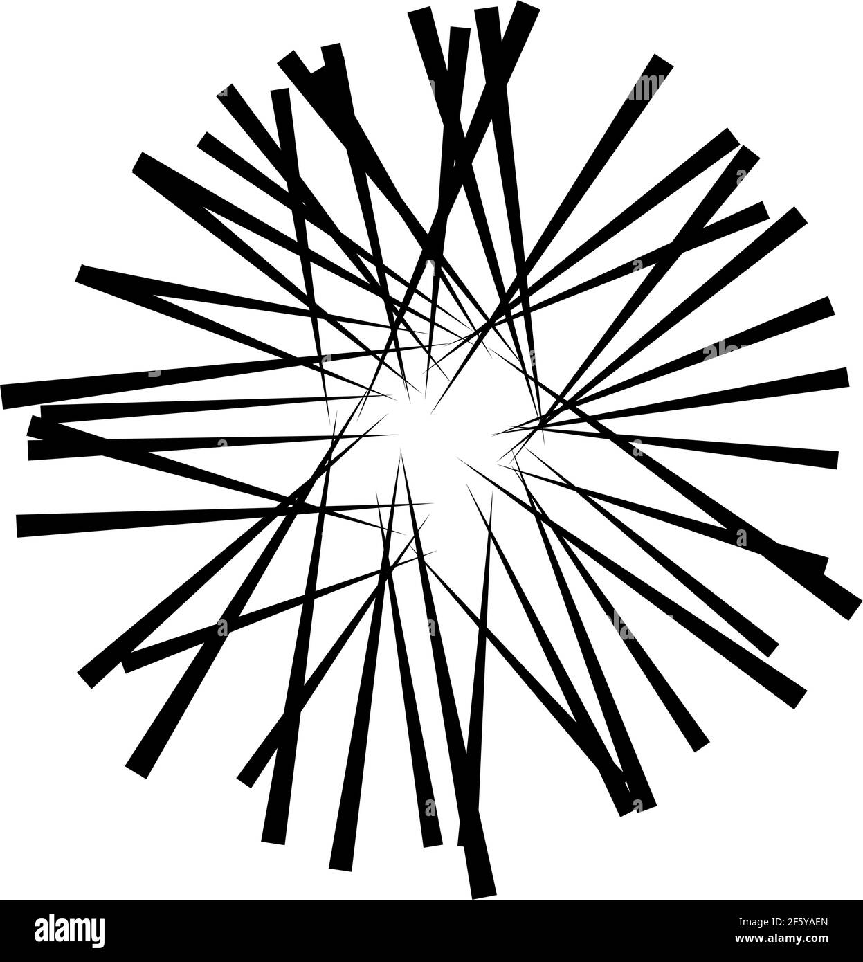 Radial, radiating lines, stripes abstract element for explosion, burst ...
