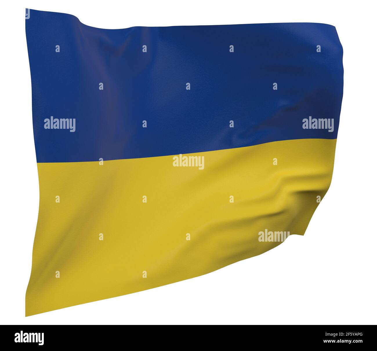 Ukraine flag isolated. Waving banner. National flag of Ukraine Stock ...