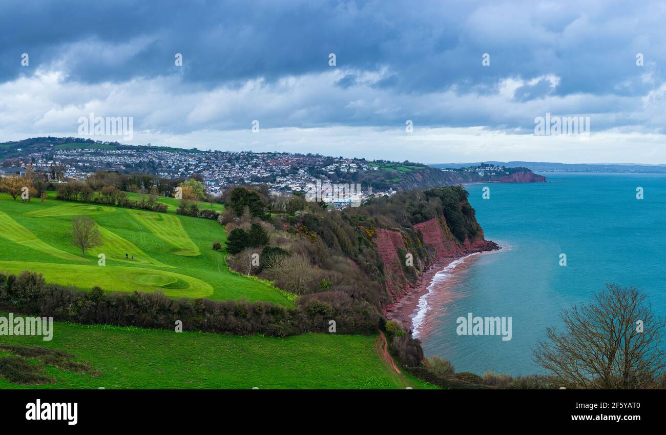 Ness Cove Beach, South West Coast Path, Shaldon, Teignmouth, Devon ...