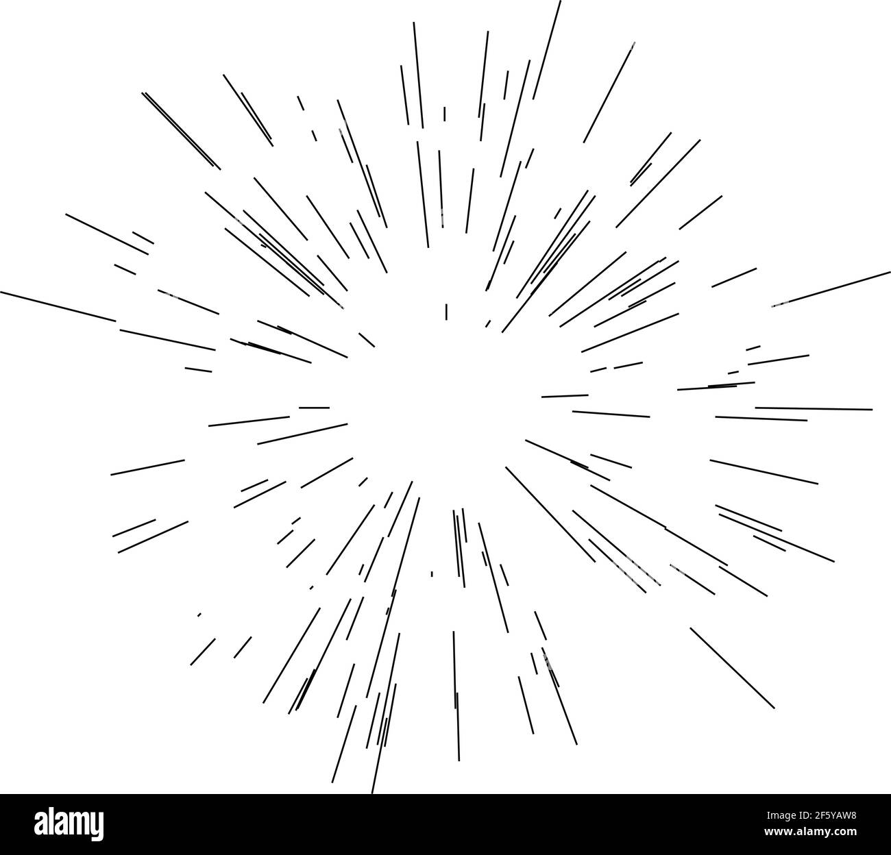 Radial, radiating lines, stripes abstract element for explosion, burst ...