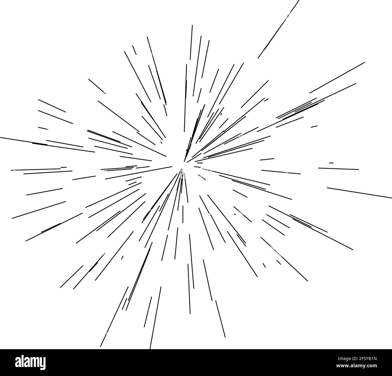 Radial, radiating lines, stripes abstract element for explosion, burst ...