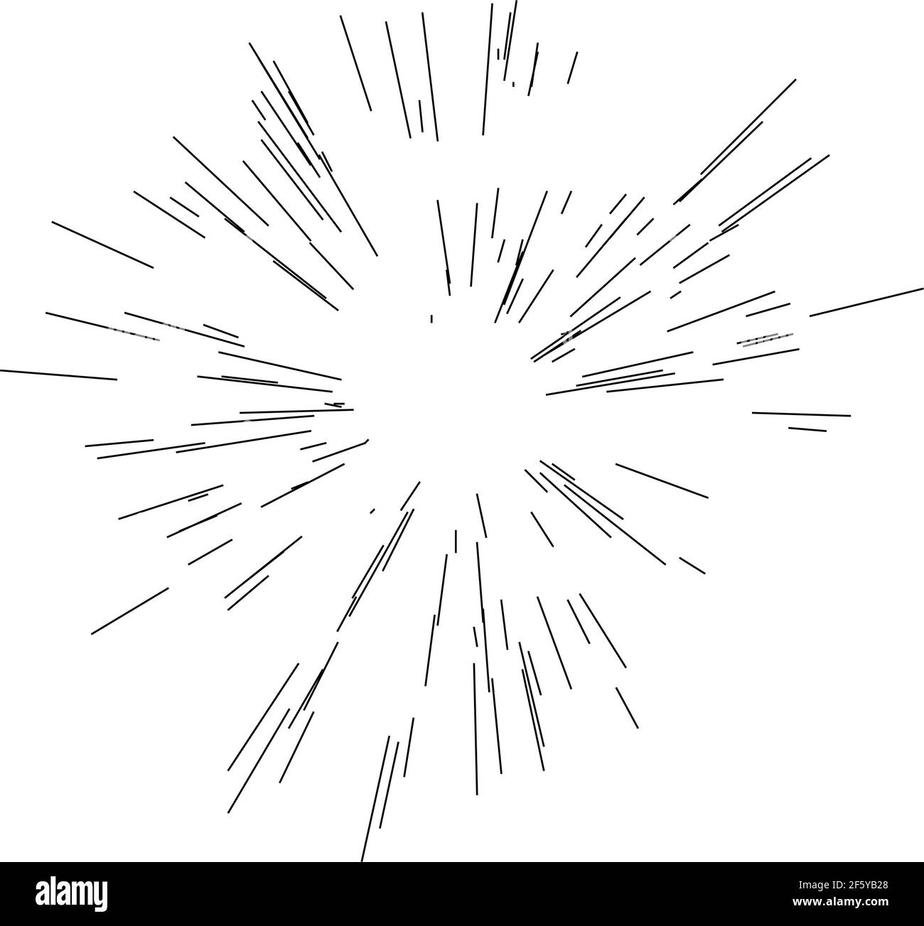 Radial, radiating lines, stripes abstract element for explosion, burst ...