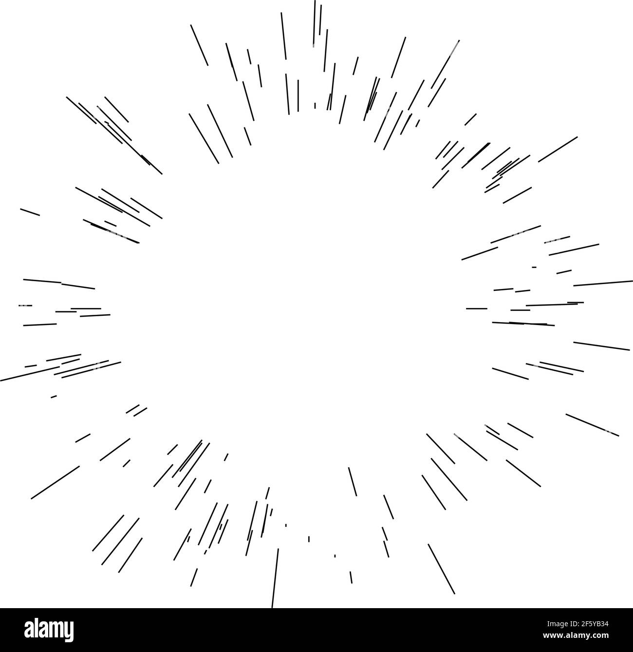 Radial, radiating lines, stripes abstract element for explosion, burst ...
