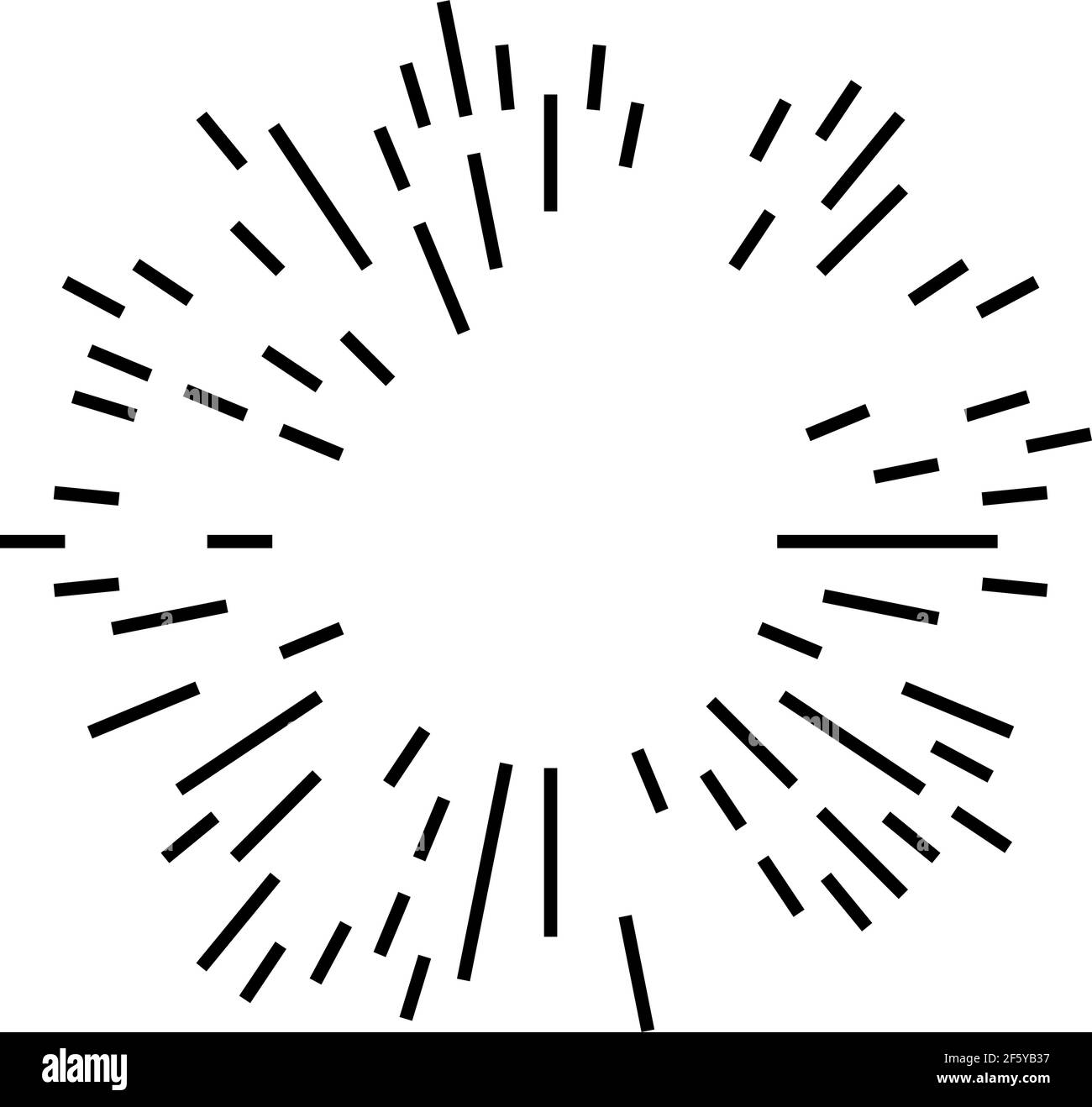 Radial, radiating lines, stripes abstract element for explosion, burst ...