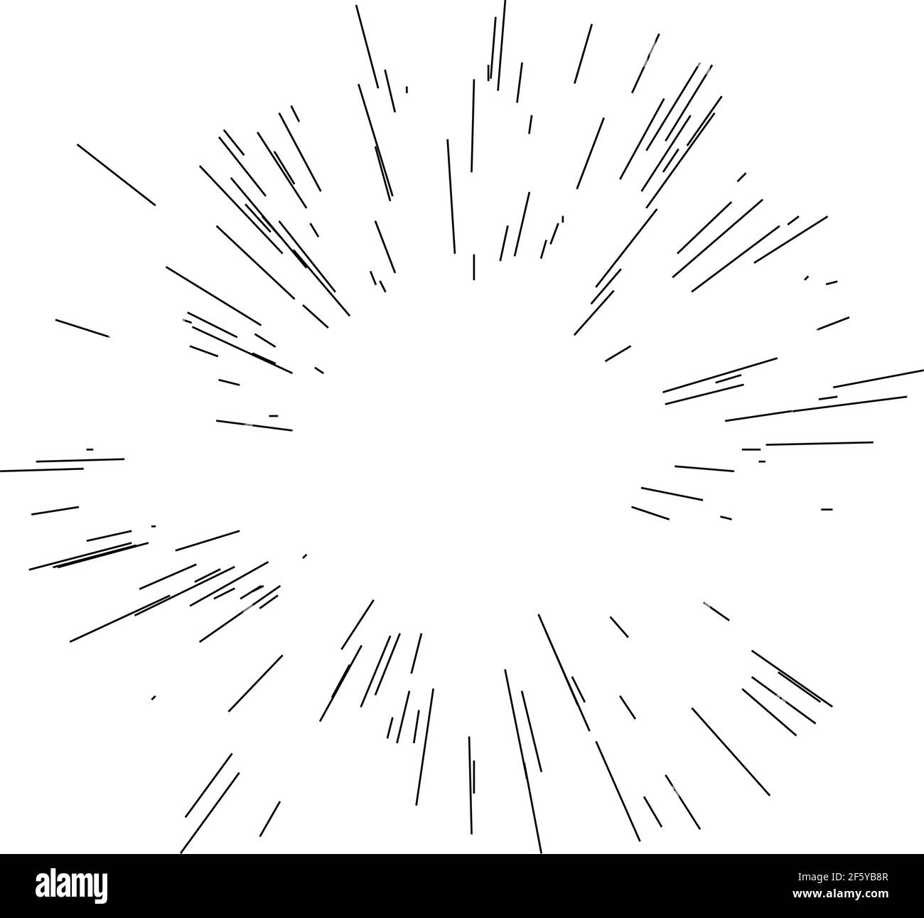 Radial, radiating lines, stripes abstract element for explosion, burst ...