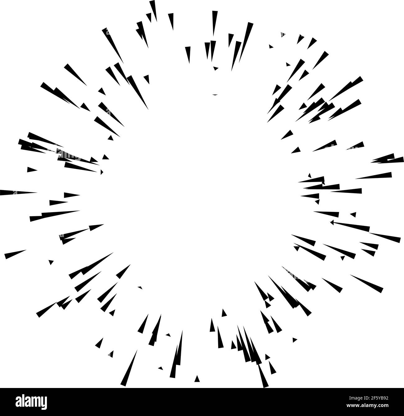 Radial, radiating lines, stripes abstract element for explosion, burst ...