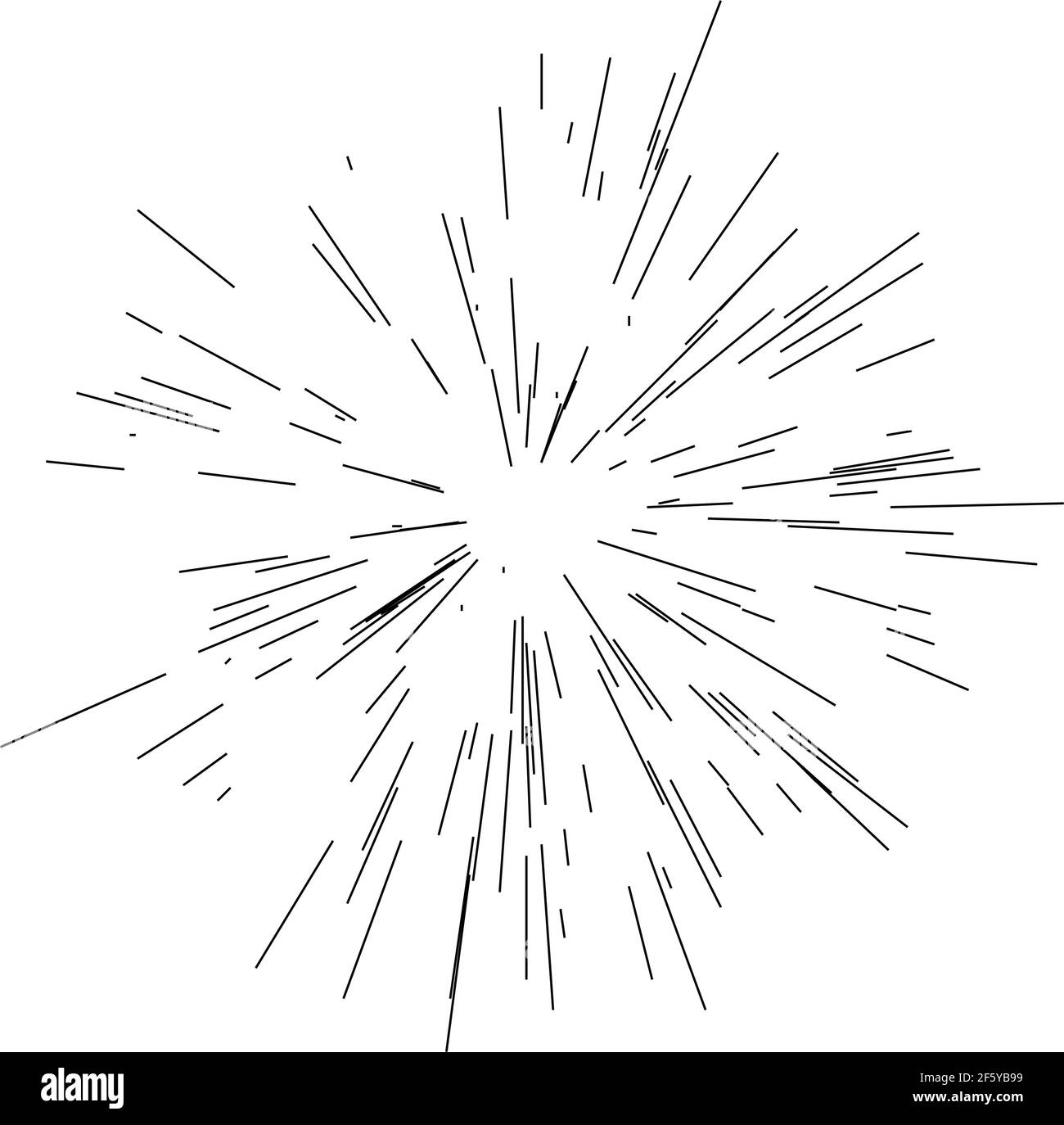 Radial, radiating lines, stripes abstract element for explosion, burst ...