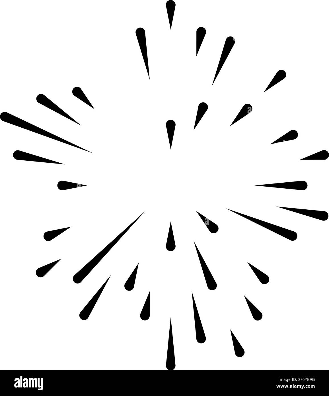 Radial, radiating lines, stripes abstract element for explosion, burst ...