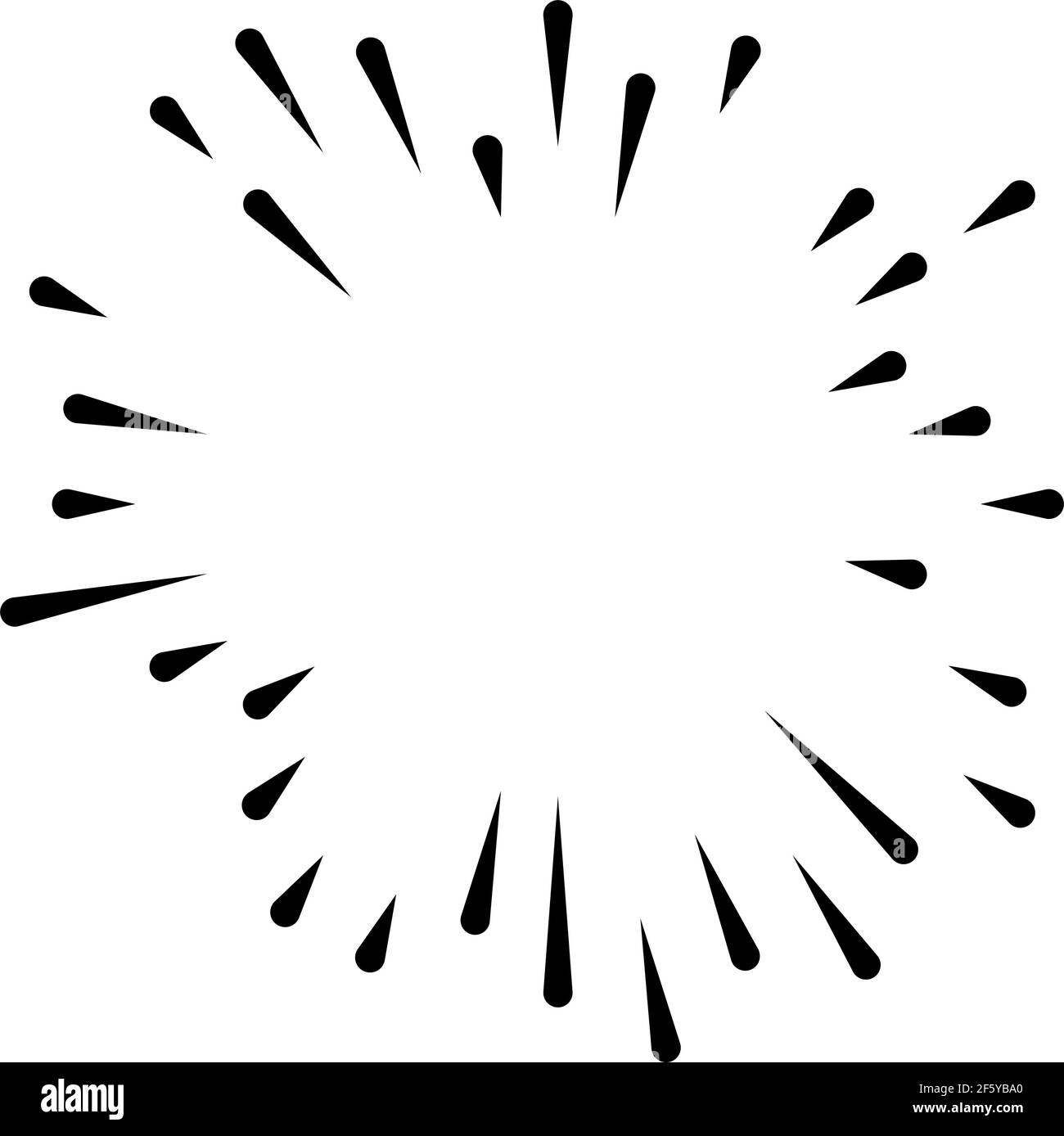 Radial, radiating lines, stripes abstract element for explosion, burst ...