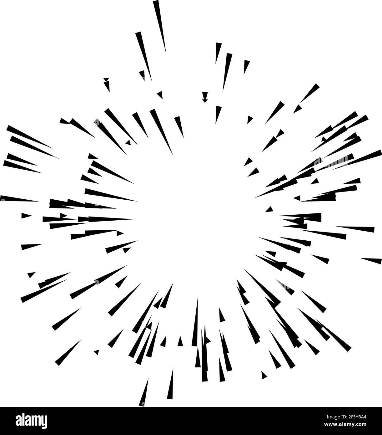 Radial, radiating lines, stripes abstract element for explosion, burst ...