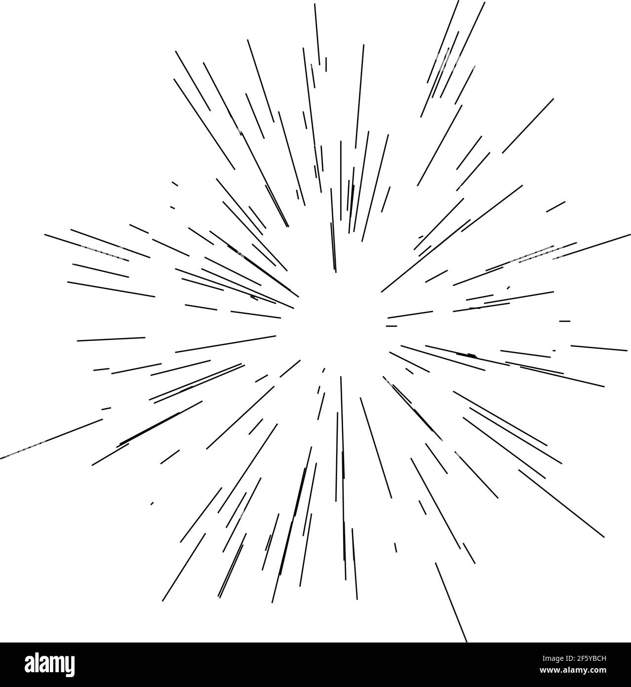 Radial, radiating lines, stripes abstract element for explosion, burst ...