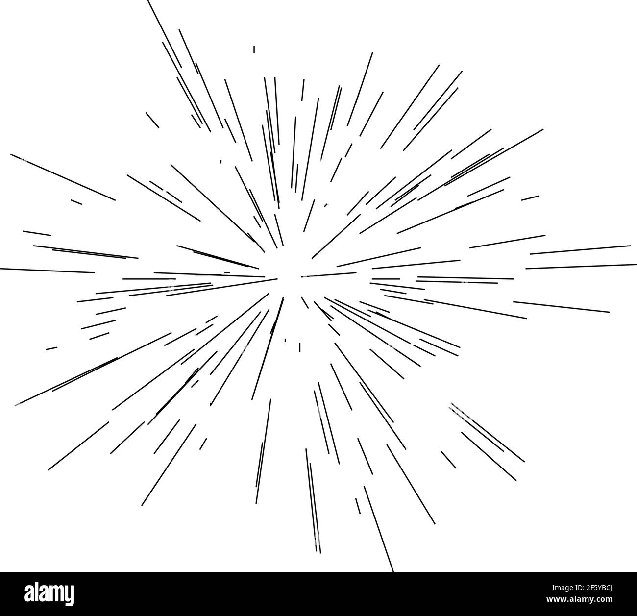 Radial, radiating lines, stripes abstract element for explosion, burst ...