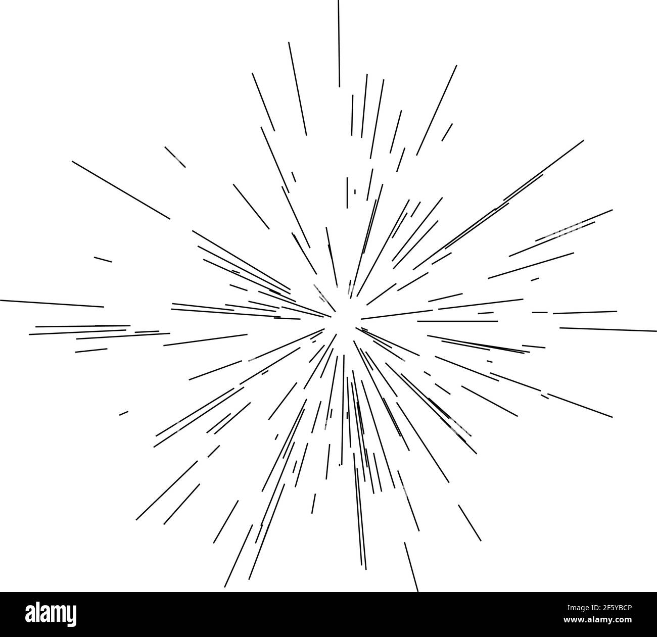 Radial, radiating lines, stripes abstract element for explosion, burst ...