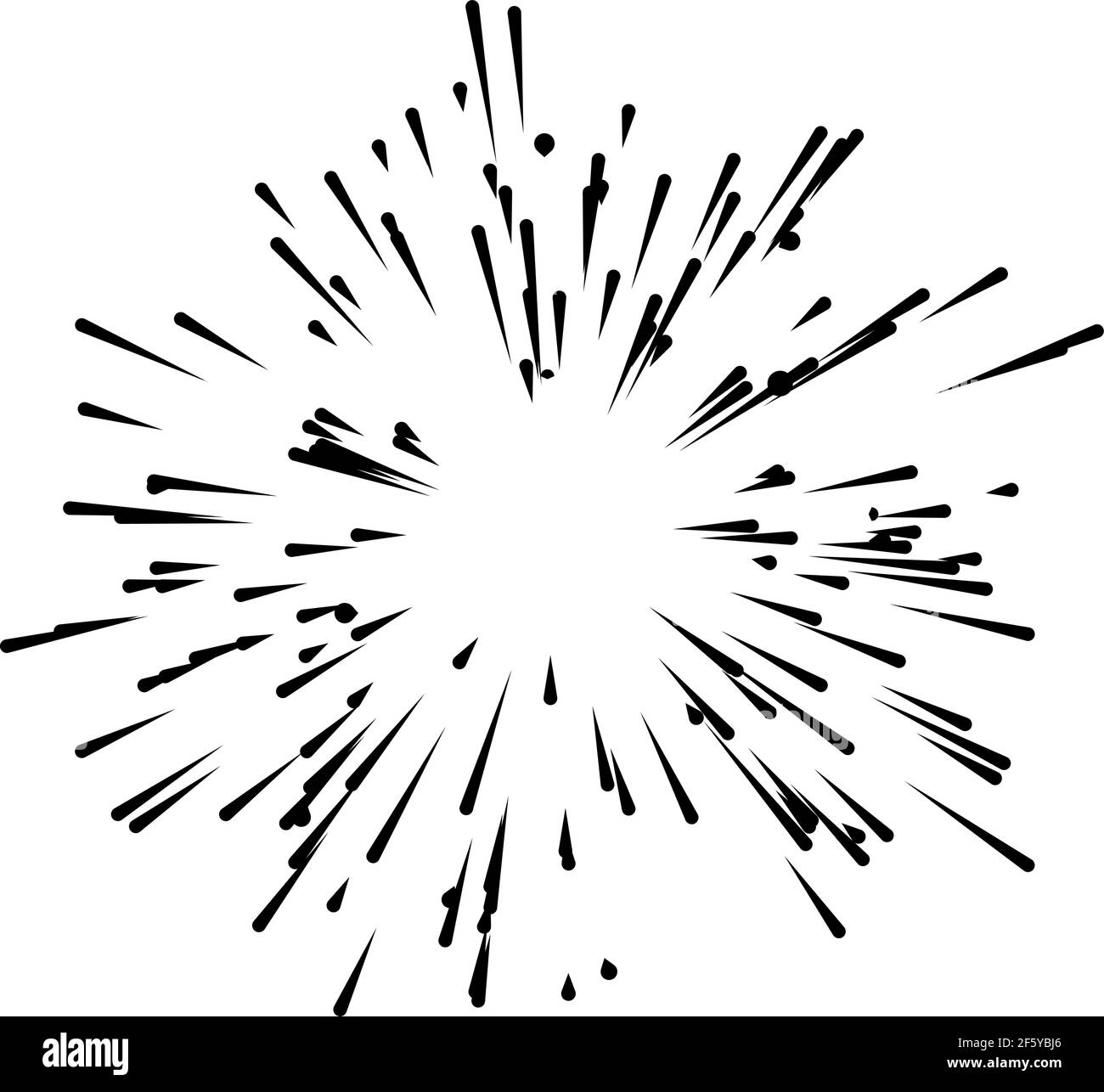 Radial, radiating lines, stripes abstract element for explosion, burst ...